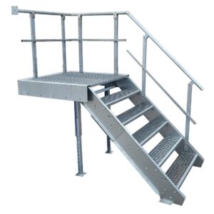 Stahltreppen mit Podest - SRM Design GmbH